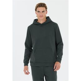 Kapuzensweatshirt Virtus "Taro V2", Herren, Gr. M, dunkelgr&uuml;n, 78% Polyester, 17% Viskose, 5% Elasthan, unifarben, normal, ohne Ausschnitt, Sweatshirts, mit kuscheliger Kapuze