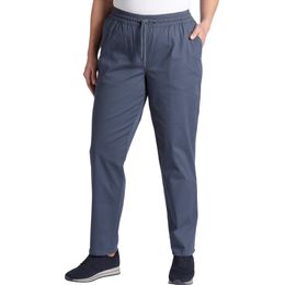 sheego Damen Chinohose mit Gummibund und Bindeband rauchblau Gr&ouml;&szlig;e 58