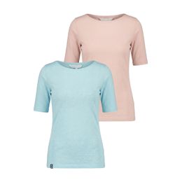 alife and kickin Rundhalsshirt ALIFE & KICKIN "Damen HildeAK A", Damen, Gr. L, ice, blossom, 100% Baumwolle (Bio), Shirts Rundhalsshirt