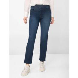 Bequeme Jeans RAPHAELA BY Brax "Style PAMINA", Damen, Gr. 44K (22), Kurzgr&ouml;&szlig;en, blau (dunkelblau), Denim/Jeans, 93% Baumwolle, 5% Elastomultiester, 2% Elasthan, slim fit, Jeans