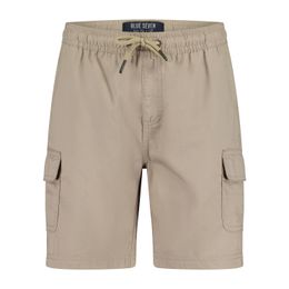 Shorts Blue Seven "Blue Seven Cargoshorts", Jungen, Gr. 140, 0340, kitt, 100% Baumwolle, relaxed fit, Hosen Shorts