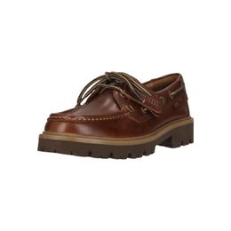 Schn&uuml;rschuh Clarks "Cleyhill Boat", Damen, Gr. 41, braun, Leder, Schuhe Schn&uuml;rschuh, mit XTRALITE-Sohle