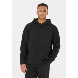 Kapuzensweatshirt Virtus "Taro V2", Herren, Gr. L, schwarz, 78% Polyester, 17% Viskose, 5% Elasthan, unifarben, normal, ohne Ausschnitt, Sweatshirts, mit kuscheliger Kapuze