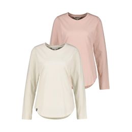 alife and kickin Langarmshirt ALIFE & KICKIN "Damen LeabellaAK A", Damen, Gr. L, wei&szlig;, blossom, 100% Baumwolle (Bio), Shirts Langarmshirt