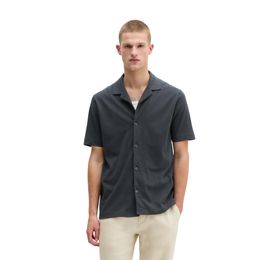 Marc O'Polo Poloshirt MARC O'POLO "aus Baumwoll-Leinen-Mix", Herren, Gr. L, schwarz navy, Obermaterial: 80% Baumwolle, 20% Leinen, unifarben, regular fit, Shirts