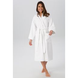 Unisex-Bademantel OTTO HOME "Sanremo, ideal f&uuml;r Sauna & Spa, Hotelbademantel, Morgenmantel" Gr. XXL, wei&szlig;, L:125cm, Baumwolle, Hausm&auml;ntel, mit Taschen, Damen & Herren Badem&auml;ntel, S-3XL