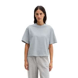 Marc O'Polo T-Shirt MARC O'POLO "aus recycelter und Bio-Baumwolle", Damen, Gr. L, grau horizon, Obermaterial: 100% Baumwolle, unifarben, Basic, regular fit, Rundhals, Shirts T-Shirt