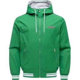 Outdoorjacke Ragwear "Stewan YOUMODO", Gr. L (52), gr&uuml;n, Obermaterial: 65% Baumwolle, 35% Nylon; Innenfutter: 100% Baumwolle; &Auml;rmelfutter: 100% Polyester, gerade h&uuml;ftlang, hoch geschlossener Ausschnitt, &Auml;rmel ohne &Auml;rmelschlitz extrabreites B&uuml;ndchen mit Gummizug, Jacken Outdoorjacke, leichte Herren &Uuml;bergangsjacke mitelastischen B&uuml;ndchen