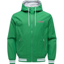 Outdoorjacke Ragwear "Stewan YOUMODO", Gr. L (52), gr&uuml;n, Obermaterial: 65% Baumwolle, 35% Nylon; Innenfutter: 100% Baumwolle; &Auml;rmelfutter: 100% Polyester, gerade h&uuml;ftlang, hoch geschlossener Ausschnitt, &Auml;rmel ohne &Auml;rmelschlitz extrabreites B&uuml;ndchen mit Gummizug, Jacken Outdoorjacke, leichte Herren &Uuml;bergangsjacke mitelastischen B&uuml;ndchen