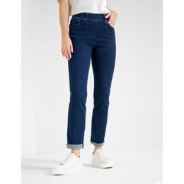 Bequeme Jeans RAPHAELA BY Brax "Style LAVINA JOY", Damen, Gr. 38K (19), Kurzgr&ouml;&szlig;en, blau (dunkelblau), Denim/Jeans, 82% Baumwolle, 12% Lyocell, 5% Elastomultiester, 1% Elasthan, sehr schmal, Jeans