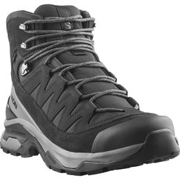 Wanderschuh Salomon "QUEST ECHO GORE TEX", Damen, Gr. 46, schwarz, castlerock, schwarz, Leder, Synthetik, Schuhe Wanderschuh, wasserdicht