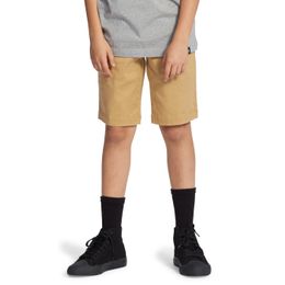 Chinoshorts DC Shoes "Worker Relaxed", Jungen, Gr. 12(148-156cm), beige (incense), Obermaterial: 99% Walkfrottier, 1% Elasthan;, Hosen Chinoshorts