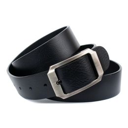 Lederg&uuml;rtel Anthoni Crown, Damen, Gr. 11,5, schwarz, Leder, unifarben, G&uuml;rtel Lederg&uuml;rtel, mit satinierter Schlie&szlig;e