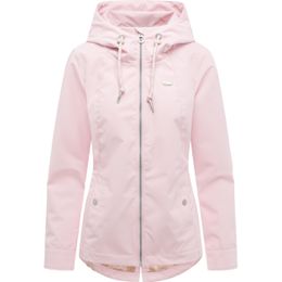 Outdoorjacke Ragwear "Monadde", Gr. L (40), marshmallow, Obermaterial: 100% Polyester; Innenfutter 100% Polyester, figurumspielend h&uuml;ftbedeckend, hoch geschlossener Ausschnitt, &Auml;rmel mit &Auml;rmelschlitz ohne B&uuml;ndchen mit Druckknopf, Jacken Outdoorjacke, Wasserdichte &Uuml;bergangsjacke mit Kapuze