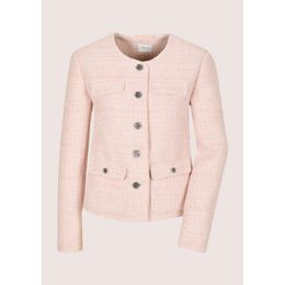 Madeleine Mode Jackenblazer MADELEINE "Blazer Boucl&eacute;-Blazer mit Glanzakzenten", Damen, Gr. 44, rosa (perlrosa), Obermaterial: 100% Polyester PES., Modern, gerade, Blazer, Boucl&eacute;