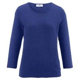 Rundhals-Pullover aus 100% SUPIMA&reg;-Baumwolle Peter Hahn blau, 46