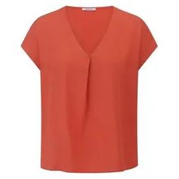 Bluse V-Ausschnitt Peter Hahn orange, 38