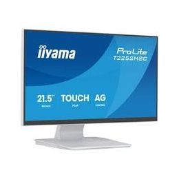 iiyama ProLite T2252MSC-W2AG, LED-Monitor 54.6 cm (21.5 Zoll), wei&szlig; (matt), FHD, IPS, Touchscreen, HDMI, DP, USB-Hub, 100Hz Panel