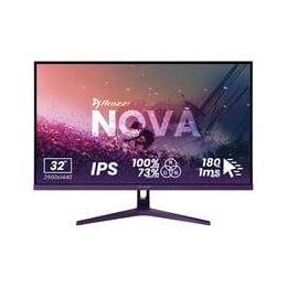 Arozzi Nova 32T2K180, Gaming-Monitor 80 cm (31.5 Zoll), lila, QHD, IPS, HDMI, DP, Lautsprecher, 180Hz Panel