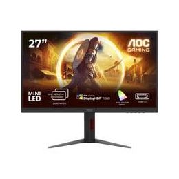 AOC AGON U27G4XM, Gaming-Monitor 68.6 cm (27 Zoll), schwarz, UltraHD/4K, Fast-IPS, Dual Mode, Mini-LED, USB-Hub, 160Hz Panel