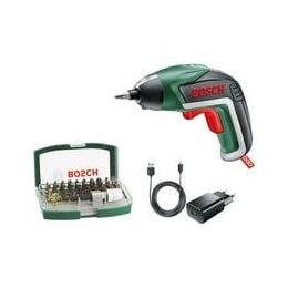 Bosch Akkuschrauber IXO 5, mit 32-teiligem Bit-Set gr&uuml;n/schwarz, Li-Ionen Akku 1,5Ah 3,6Volt