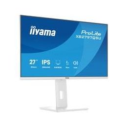 iiyama ProLite XB2797QSU-W1, LED-Monitor 68.5 cm (27 Zoll), wei&szlig; (matt), QHD, IPS, HDMI, DP, USB-Hub, Ergonomischer Standfu&szlig;
