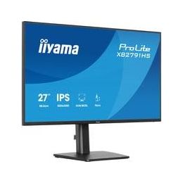 iiyama ProLite XB2791HS-B1, LED-Monitor 68.6 cm (27 Zoll), schwarz (matt), FullHD, IPS, HDMI, DP, Lautsprecher, H&ouml;henverstellung, 120Hz Panel