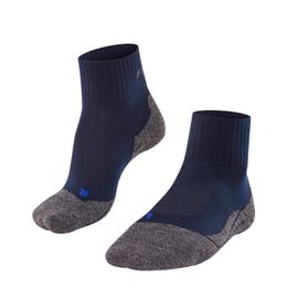Wandersocken Falke "TK2 Explore Cool Short", Damen, Gr. 35-36, marine, Materialmix, normal, Socken Wandersocken, hoher Komfort im Mittelgebirge, schnelltrocknend, atmungsaktiv