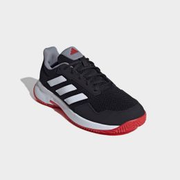 Tennisschuh adidas Performance "COURT SPEC 2", Damen, Gr. 46,5, core schwarz, ftwr wei&szlig;, better scarlet, Synthetik, Textil, Schuhe Tennisschuh, f&uuml;r Hartcourt, All-Court