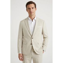 Anzugsakko Cinque "CIDATA", Herren, Gr. 94, beige (braun), Web, Obermaterial: 66% Polyester, 28% Viskose, 6% Elasthan, unifarben, regular fit normal, abgesteppte Kante, Sakkos Anzugsakko, Regular Fit, Pattentaschen, sommerliche Qualit&auml;t