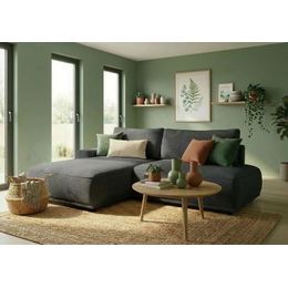 Ecksofa Trendmanufaktur "Fordon II, Schlafsofa mit Bettkasten, Couch in L-Form, Breite 250 cm", grau (anthrazit), B:250cm H:82cm T:167cm, 100% Polyester, Sofas, Ecksofa, in Struktur fein LEO, haustierfreundlich, anthrazit, Armlehne links