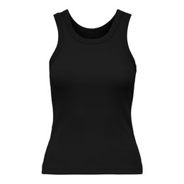 Tanktop Only "ONLVAL 2-WAY TANK TOP JRS NOOS", Damen, Gr. M, schwarz, Jersey, Obermaterial: 95% Baumwolle, 5% Elasthan, unifarben, normal, Rundhals, Tops Tanktop, Baumwollmischung, Rundhals