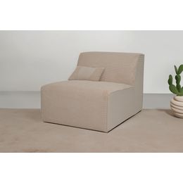 Sofaelement OTTO HOME "Clayton Breite 76 cm", beige (sand), B:76cm H:70cm T:96cm, 100% Polyester, Polsterelemente, Sofaelement, in einem trendigen Cord-Bezug