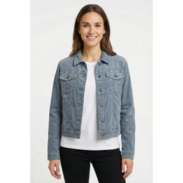 Cordjacke MAC, Damen, Gr. L, grisaille, Cord, Obermaterial: 98% Baumwolle, 2% Elasthan, unifarben, regular fit taillenbedeckt, Manschette, Jacken Cordjacke, mit Taschen