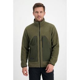 Fleecejacke Icepeak "ANAHEIM", Herren, Gr. S, schwarz olive, Obermaterial: 100% Polyester, Jacken Fleecejacke, mit Stehkragen, mit Rei&szlig;verschlusstaschen, normale Passform