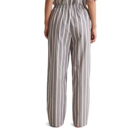 Marc O'Polo Loungehose MARC O'POLO "Mix & Match Woven", Damen, Gr. M, N-Gr, grau (castlerock stripe), Popeline, Obermaterial: 100% Baumwolle, gestreift, regular fit lang, Hosen Loungehose, mit weitem, locker fallendem Bein