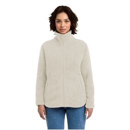 Fleecejacke Jack Wolfskin "HIGH CURL JKT W", Damen, Gr. XL, pale sand, Obermaterial: 100% Polyester, normal, Jacken Fleecejacke, &Uuml;bergangsjacke mit weichem Sherpa Fleece, mit Micro Suede Warm Lining