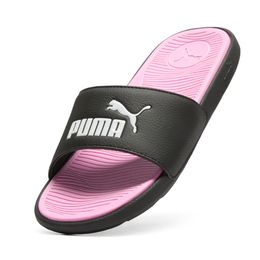 Badesandale Puma "COOL CAT 2.0 WNS", Damen, Gr. 38, Puma schwarz, Puma wei&szlig;, pale pink, Synthetik, unifarben, Schuhe Badesandale, ohne Verschluss, leicht profilierte Laufsohle, aus Synthetik