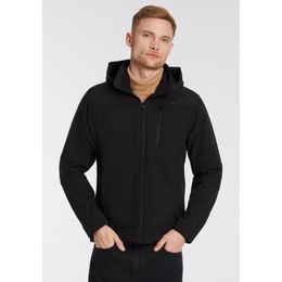 Softshelljacke CMP, Herren, Gr. 50, schwarz, Softshell, Obermaterial: 96% Polyester, 4% Elasthan. Futter: 100% Polyester. Innenseite: 100% Polyester, taillenbedeckt, hoch geschlossener Ausschnitt, angesetztes B&uuml;ndchen mit Windstopper, Jacken Softshelljacke, Wasserabweisend & Winddicht & Atmungsaktiv, &Uuml;bergangsjacke