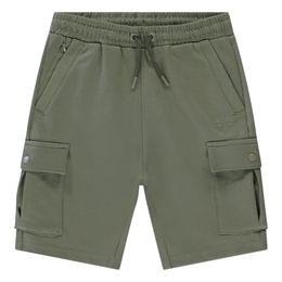 Cargoshorts Cars Jeans "Shorts NYO", Jungen, Gr. 8 (122), N-Gr, moss, Sweatware, Obermaterial: 58% Baumwolle, 42% Viskose, unifarben, Basic ca. Mitte Oberschenkel, Hosen Cargoshorts