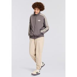 Trainingsjacke adidas originals "FIREBIRD TRACK LOOSE", Damen, Gr. S, charcoal, cream wei&szlig;, Obermaterial: 100% Polyester, Jacken Trainingsjacke, FIREBIRD, locker geschnitten