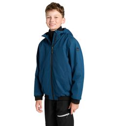 Regenjacke Killtec "KOS 153 BYS JCKT OT", Kinder, Gr. 140, blau (dunkelblau), Obermaterial: 88% Polyester, 12% Baumwolle. Futter: 100% Polyester, normal, Jacken Regenjacke, wasserabweisend, winddicht, mit w&auml;rmendem Futter, &Uuml;bergangsjacke