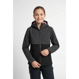 Softshelljacke Killtec "KOW 227 GRLS SFTSHLL JCKT", M&auml;dchen, Gr. 176, anthrazit, Obermaterial: 92% Polyester, 8% Elasthan, normal, Jacken Softshelljacke, &Uuml;bergangsjacke f&uuml;r Jugendliche, mit reflektierenden Elementen