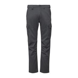 Cargohose s.Oliver, Damen, Gr. XXL, N-Gr, anthrazit, Web, Obermaterial: 97% Baumwolle, 3% Elasthan, unifarben, bootcut fit lang, Hosen Cargohose, mit Stretch