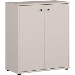 Kommode FORTE "Tempra, Kommode, 2 gro&szlig;e T&uuml;ren, H&ouml;he 85,5 cm", sand, B:73,7cm H:85,5cm T:34,8cm, Dekorfolie, FSC-zertifizierter Holzwerkstoff, Sideboards, Kommode, Breite 73,7 cm