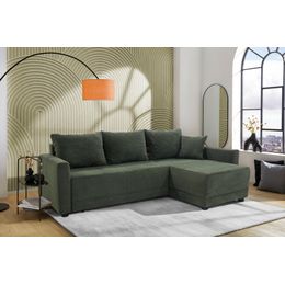 Jockenh&ouml;fer Ecksofa JOCKENH&Ouml;FER GRUPPE "Venezia L-Form, B: 234 cm", gr&uuml;n, B:234cm T:154cm, Korpus: 100% Polyester;Kissen: 100% Polyester, Sofas, Ecksofa, mit Bettfunktion, Bettkasten & Zierkissen