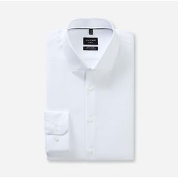 Businesshemd OLYMP "No. Six super slim", Herren, Gr. 36, N-Gr, wei&szlig;, Jersey, Obermaterial: 64% Baumwolle, 27% Polyester, 9% Elasthan, Hemden Businesshemd, Jersey-Hemd, Topseller
