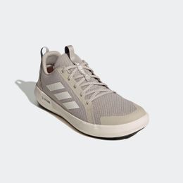 Wanderschuh adidas terrex "BOAT CLIMACOOL", Damen, Gr. 39, wonder beige, chalk wei&szlig;, semi impact orange, Synthetik, Textil, Schuhe Wanderschuh, w&auml;rmend