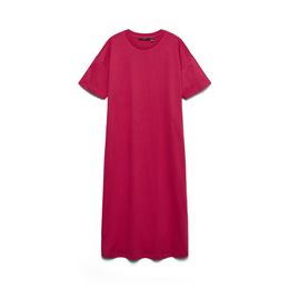 V&eacute;ro Moda Shirtkleid VERO MODA "VMMOLLY SS OVERSIZE CALF DRESS NOOS", Damen, Gr. XS, N-Gr, jazzy, Single Jersey, Obermaterial: 100% Baumwolle, unifarben, regular fit lang, Rundhals, Kleider Shirtkleid, Baumwolle, regular fit