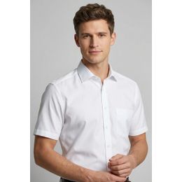 Kurzarmhemd MARVELIS, Herren, Gr. 48, N-Gr, wei&szlig;, Web, Obermaterial: 100% Baumwolle, Hemden Kurzarmhemd, modern fit, Busnesshemd, New Kentkragen, b&uuml;gelfrei